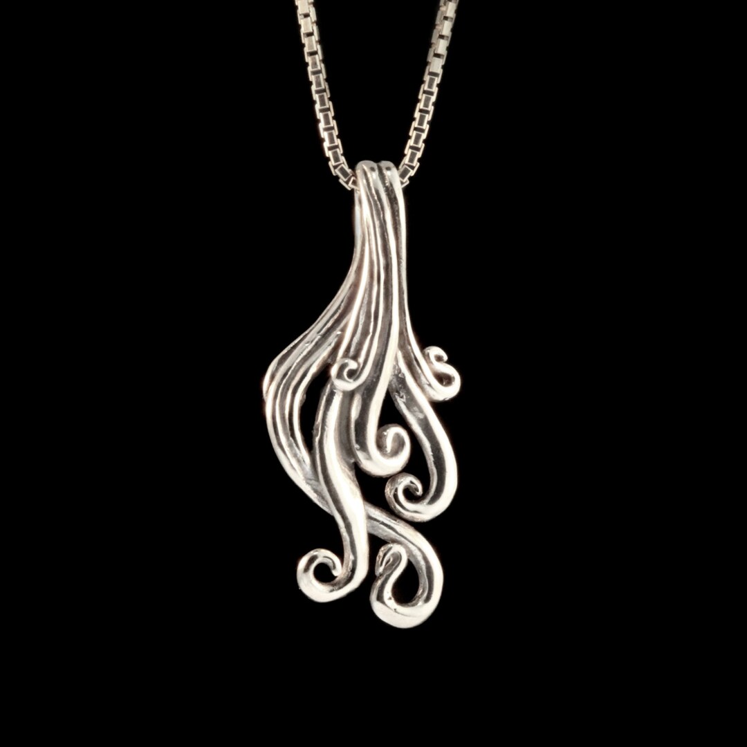Waterfall Necklace Silver Waterfall Jewelry Cascade Waterfall Necklace ...