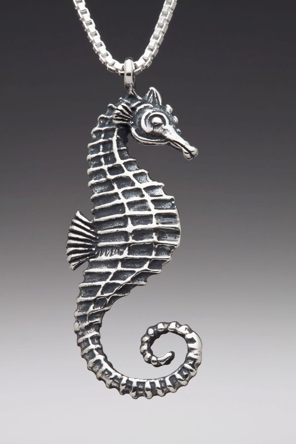 Seahorse Necklace Silver Seahorse Charm Seahorse Pendant - Etsy