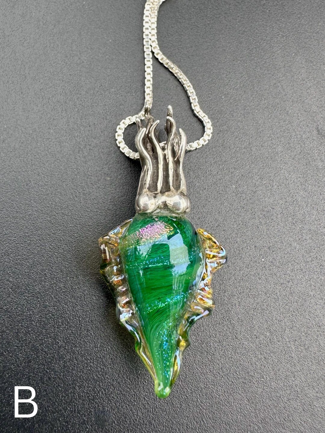 Cuttlefish Necklace Squid Necklace Tentacle Necklace Dichroic Glass ...