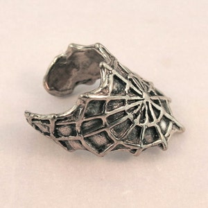 Spider Web Ear Cuff Silver Cobweb Ear Cuff Spider Web Jewelry Spider ...