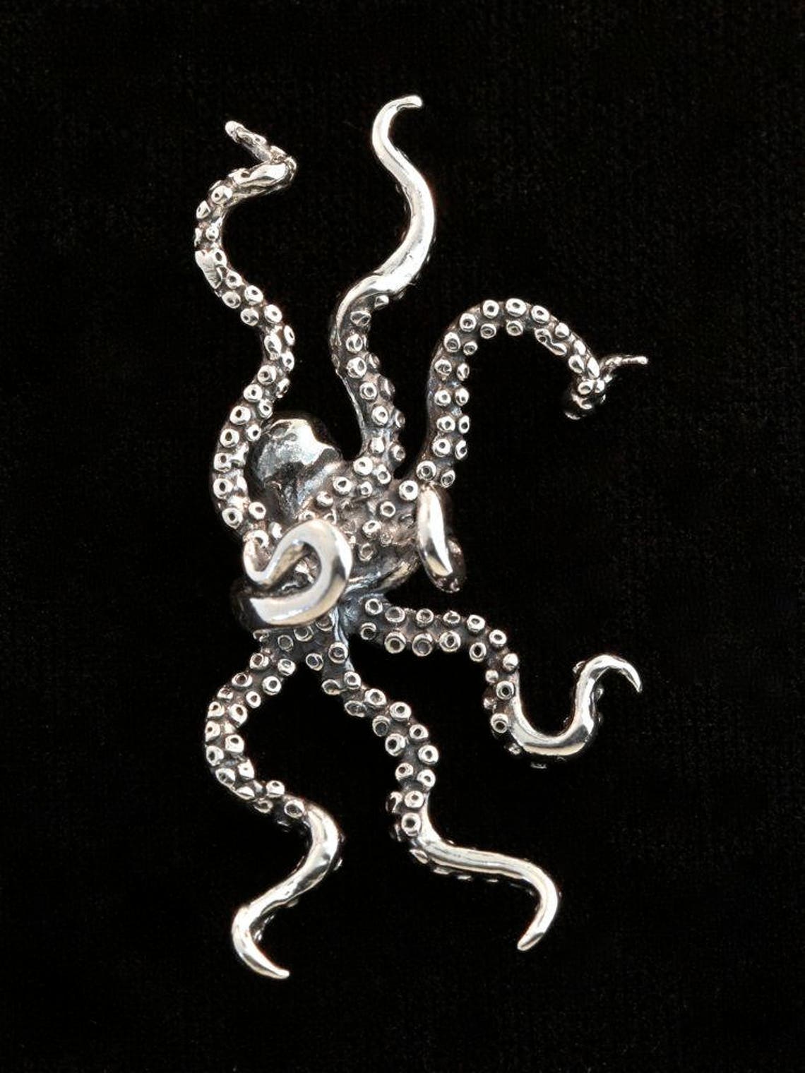 Octopus Ear Cuff Silver Octopus Earring Octopus Jewelry Kraken - Etsy