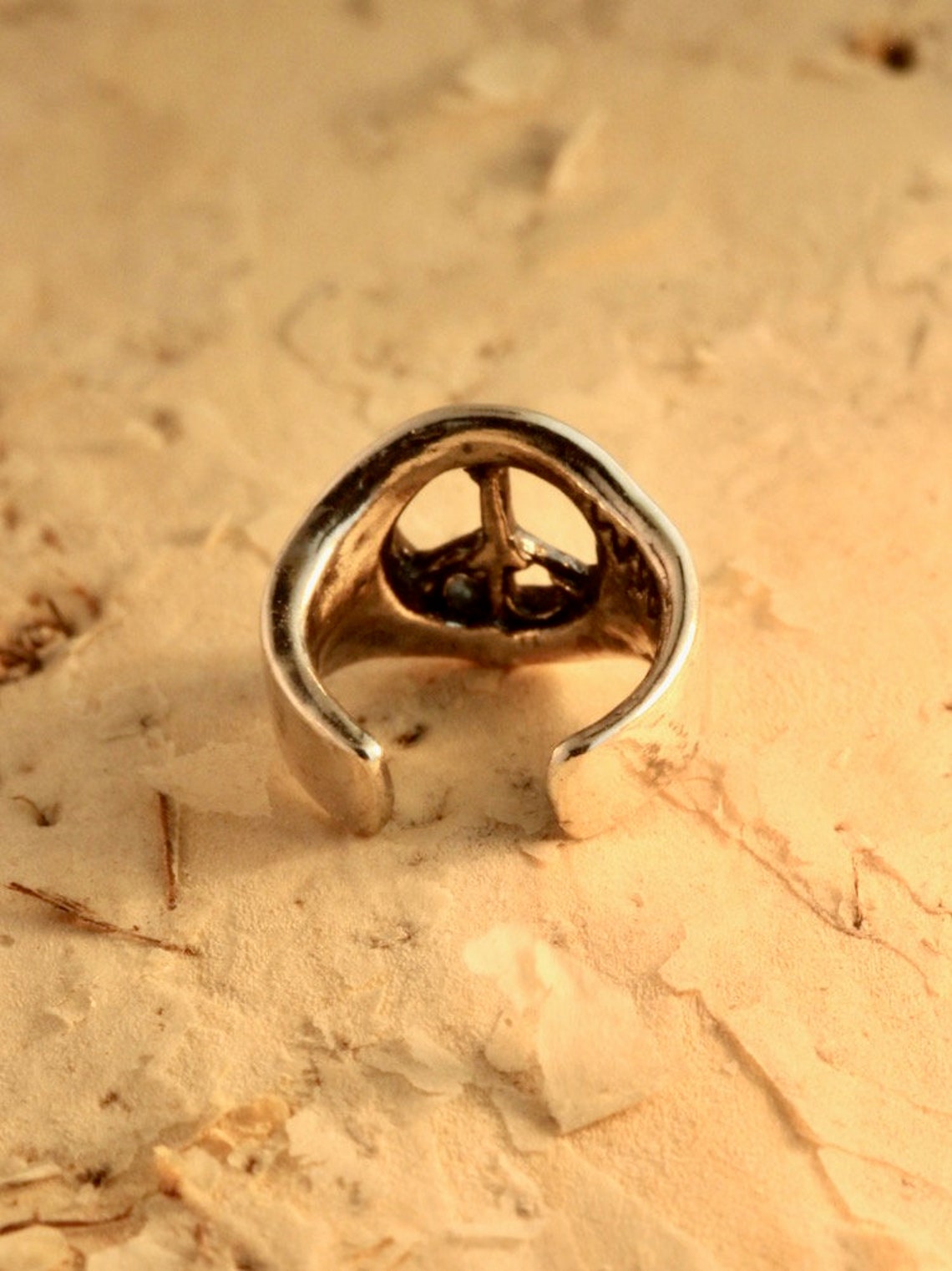 Silver Peace Ear Cuff Peace Sign Ear Cuff Peace Out Ear Cuff - Etsy