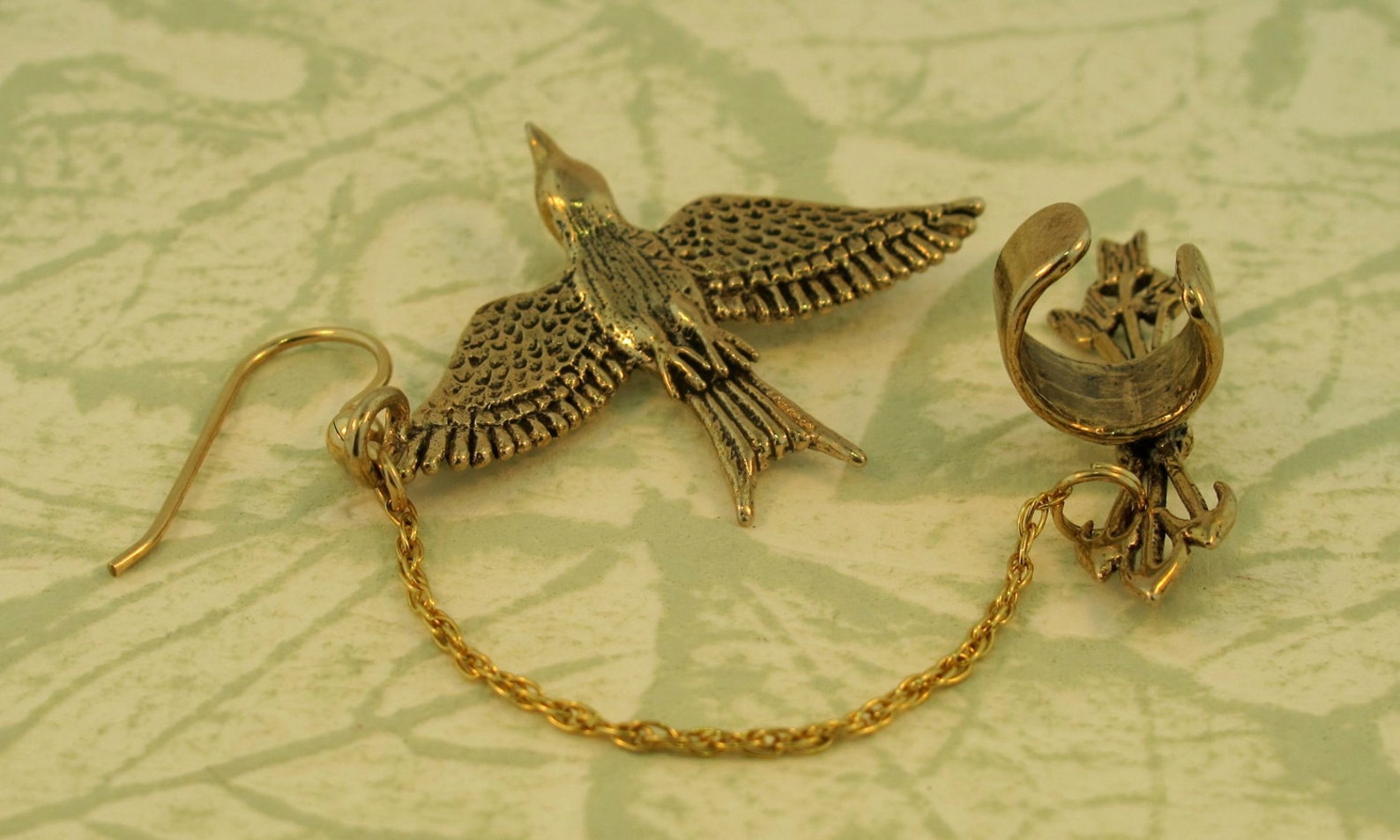 Chain Ear Cuff Bajoran Ear Cuff Bronze Quiver and Arrows and - Etsy