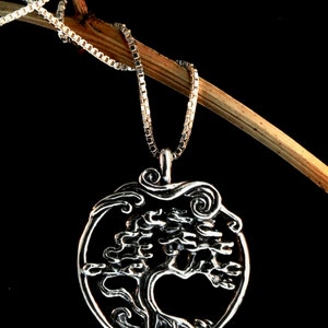 Silver Tree Necklace Silver Cypress Tree Charm Cypress Tree Jewelry ...