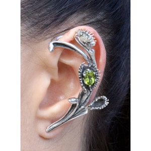 Venus Flytrap Ear Cuff Venus Flytrap Ear Wrap Venus Flytrap Gemstone Jewelry - Carnivorous Plant ...