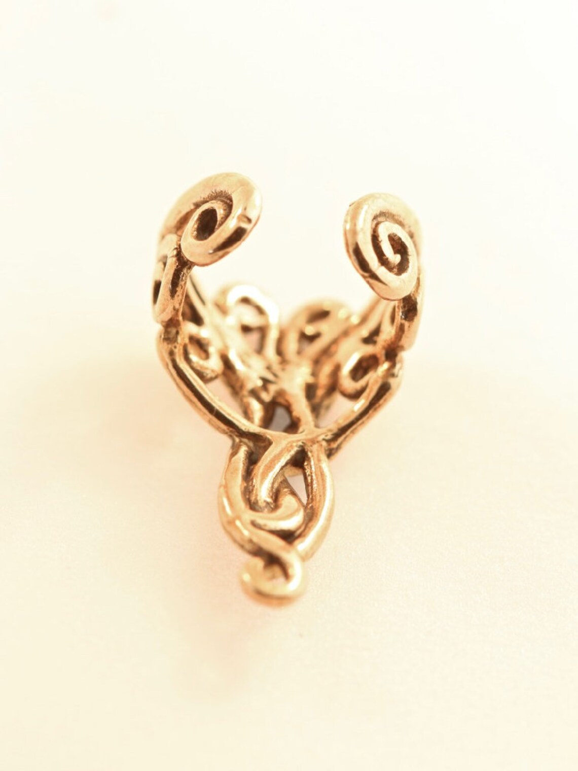 Ear Cuff Gold Swirl Ear Cuff Solid 14K Gold Arabesque Ear Cuff | Etsy