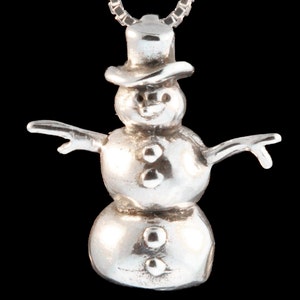 Snowman Necklace Silver Snowman Charm Snowman Pendant Frosty the ...