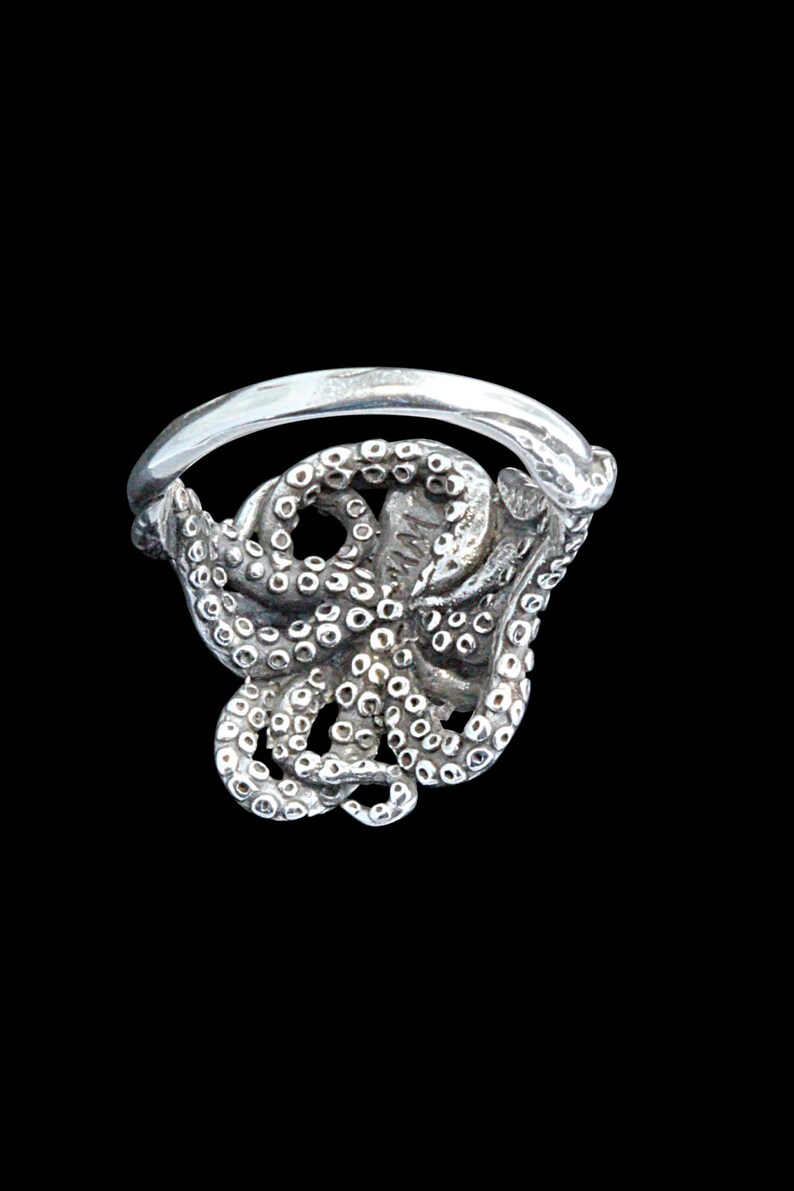 Octopus Ring Gift for Him Silver Octopus Jewelry Tentacle - Etsy