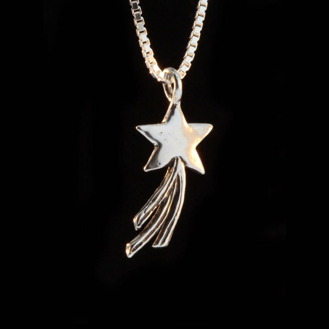 Star Necklace Shooting Star Necklace Star Jewelry Comet Jewelry ...