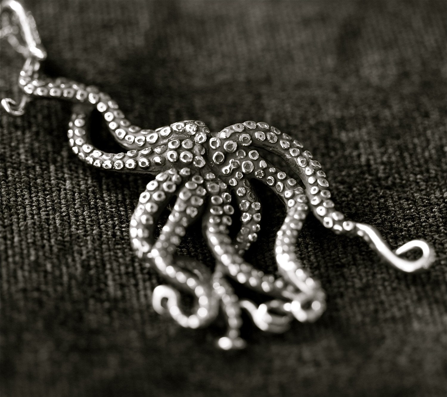 Octopus Necklace Silver - Large Octopus Pendant - Octopus Jewelry ...