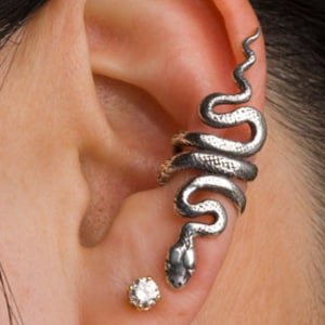 Snake Ear Cuff Snake Ear Wrap Silver Snake Earring Snake Jewelry ...
