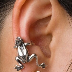 Frog Ear Cuff Silver Frog Prince Ear Cuff Frog Jewelry Frog Earring Non ...