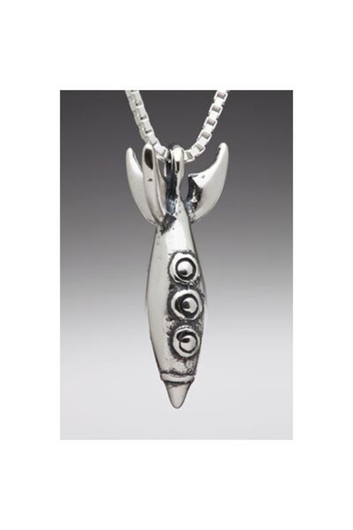 Rocket Necklace Silver Rocket Charm Rocket Pendant Alien - Etsy