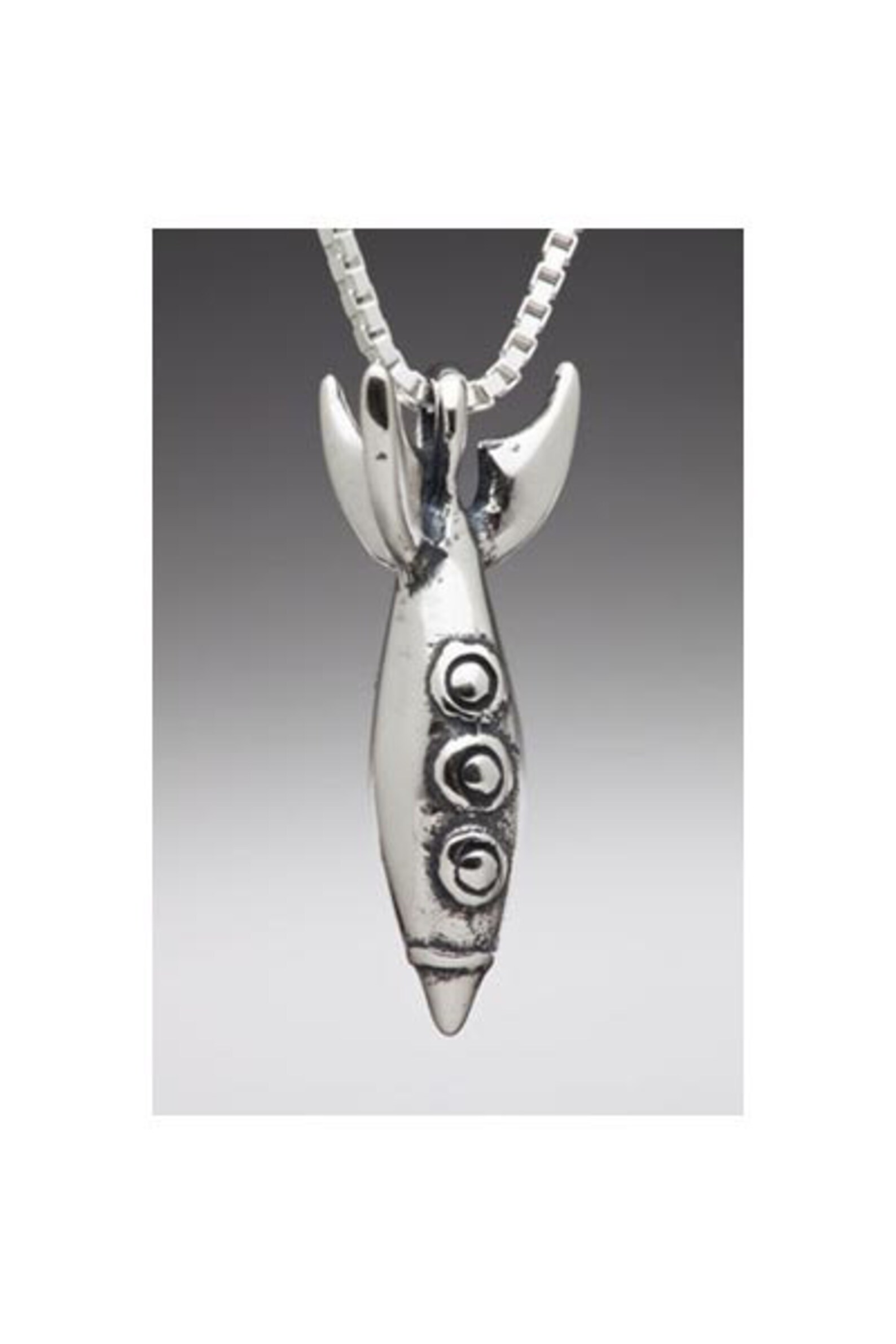 Rocket Necklace Silver Rocket Charm Rocket Pendant Alien - Etsy