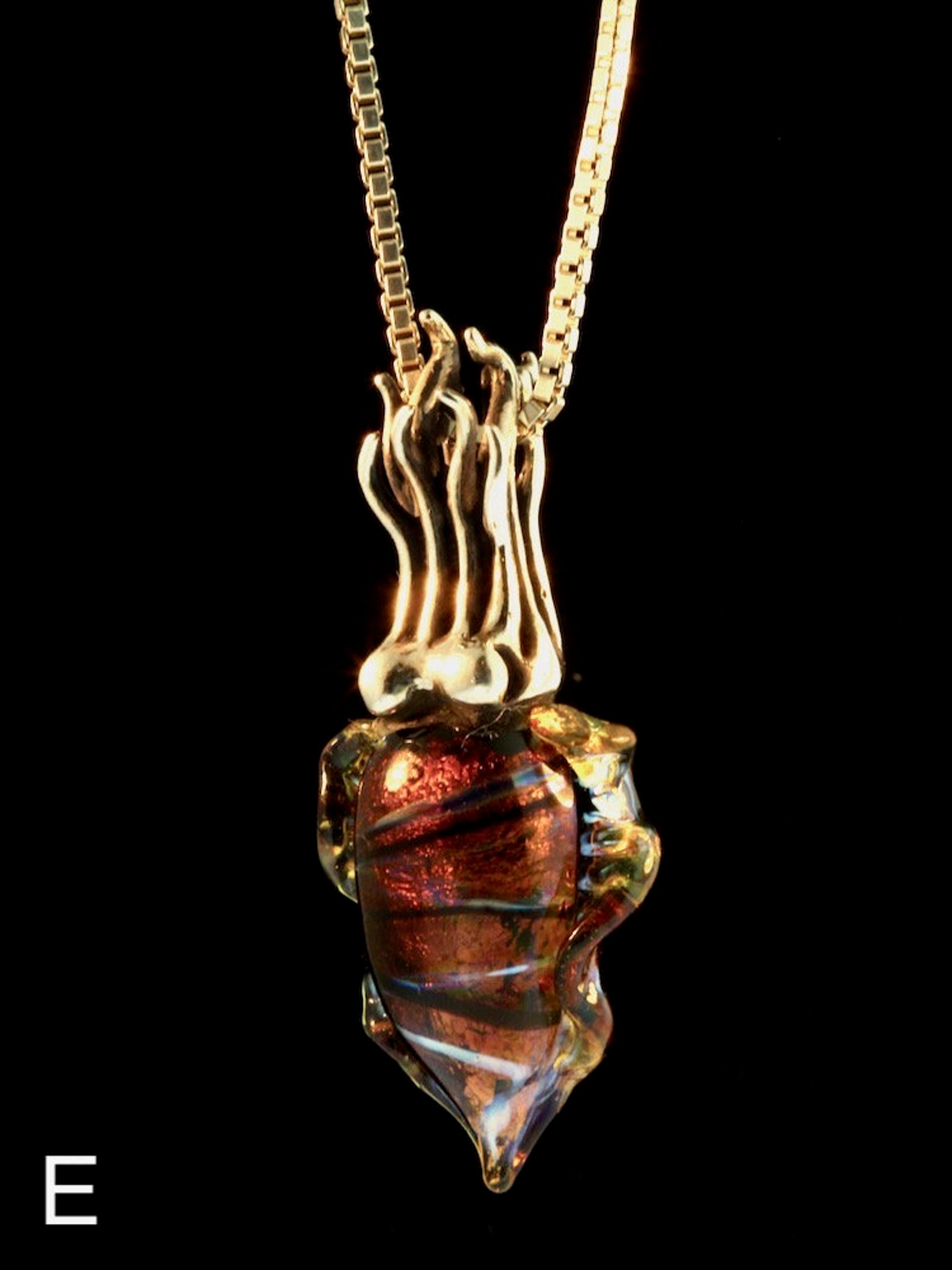 Cuttlefish Necklace Tentacle Pendant Dichroic Glass Jewelry - Etsy