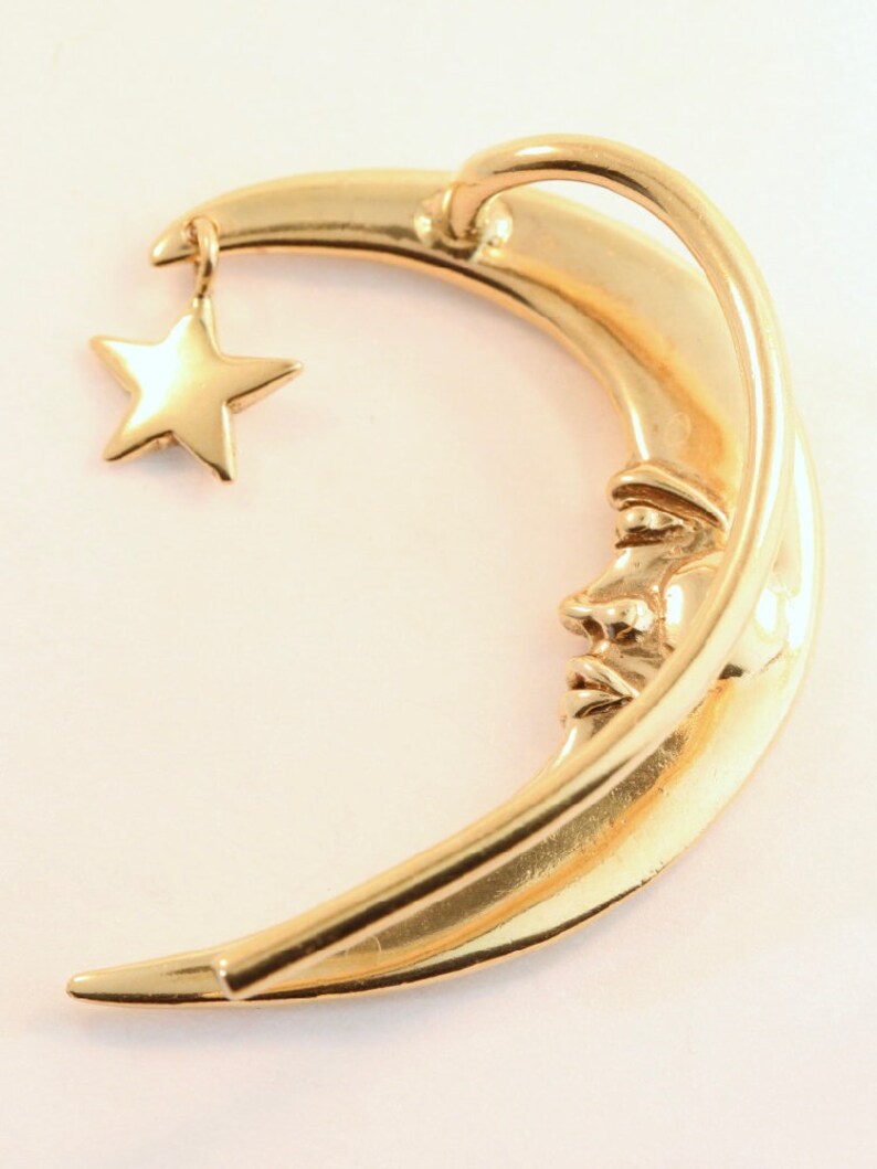 Crescent Moon Ear Wrap 14K Gold Prince Ear Wrap Moon Ear Cuff - Etsy