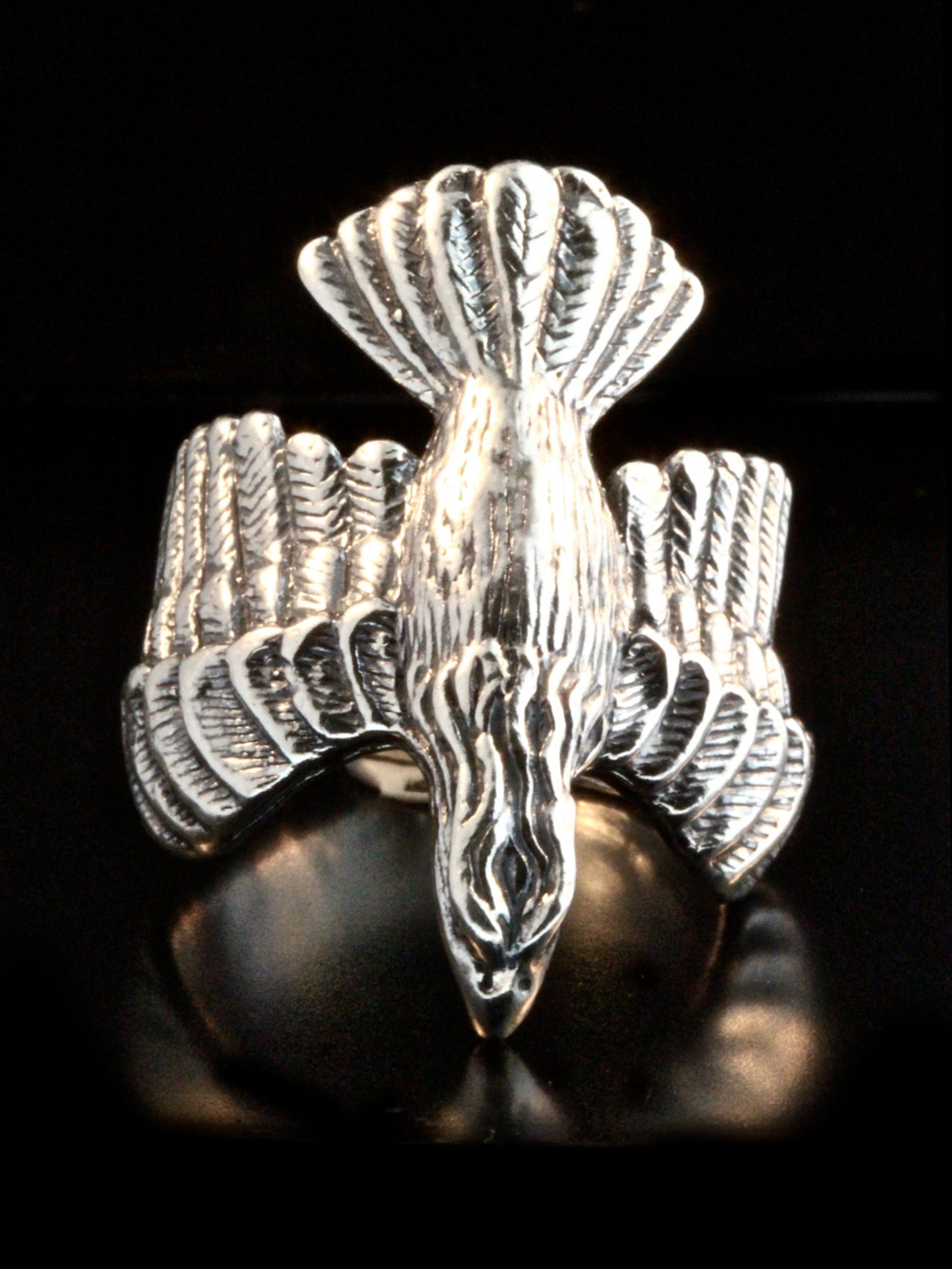 Eagle Ring Silver Eagle Jewelry Bird Ring Bird Jewelry Silver - Etsy