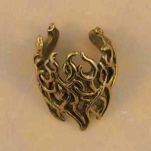 Fire Ear Cuff Bronze Flame Ear Cuff - Fire Jewelry Flame Jewelry - Biker Jewelry - Fire Earring ...