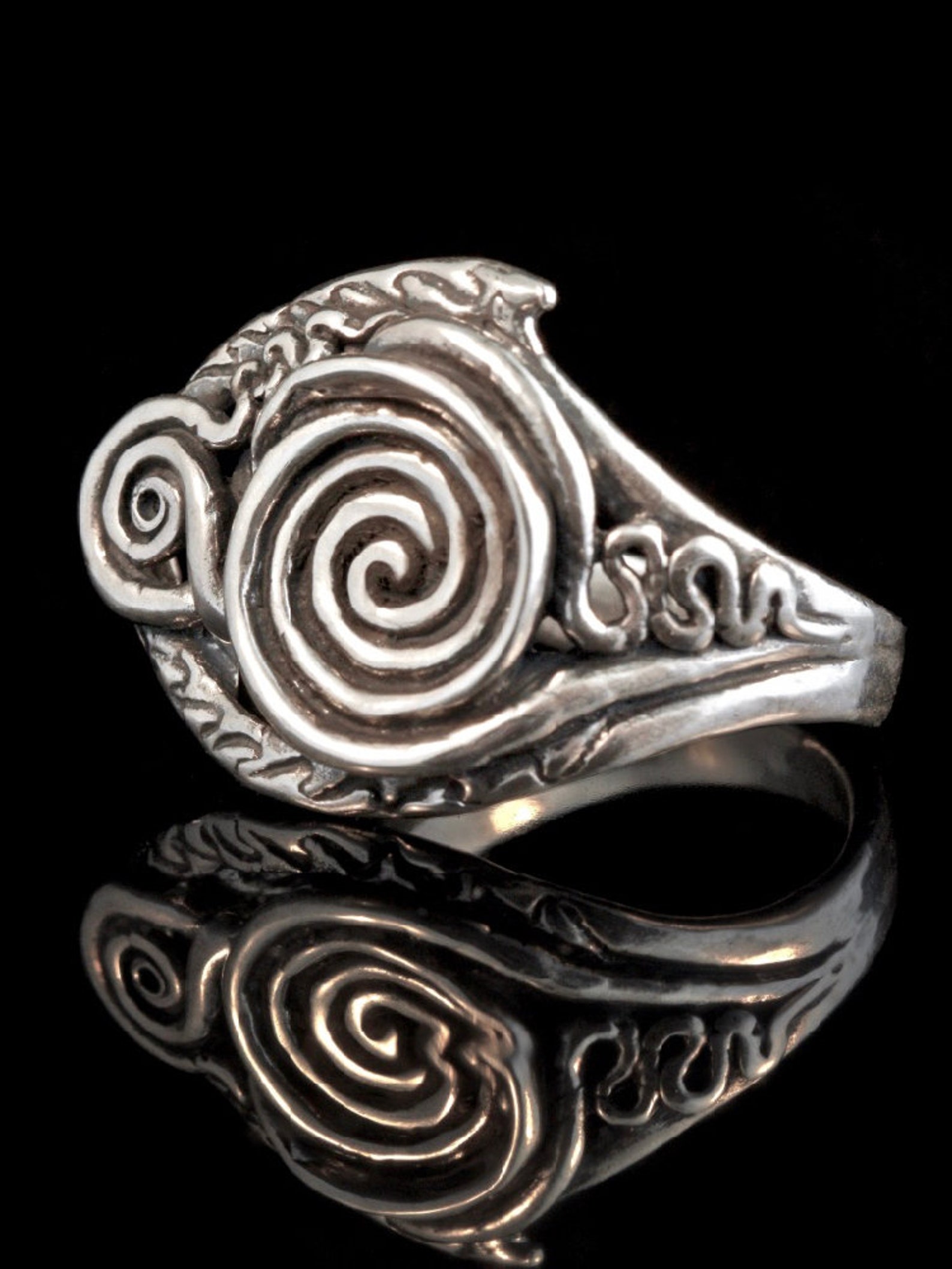 Galaxy Ring Silver Galactical Ring Abstract Spiral Star Galaxy ...