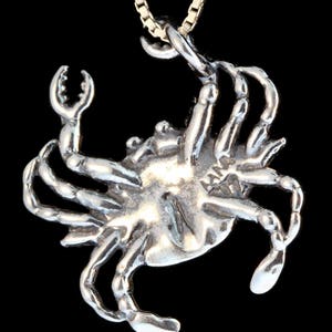 Maryland Blue Crab Pendant - Sterling Silver - Crustacean Ocean Jewelry ...