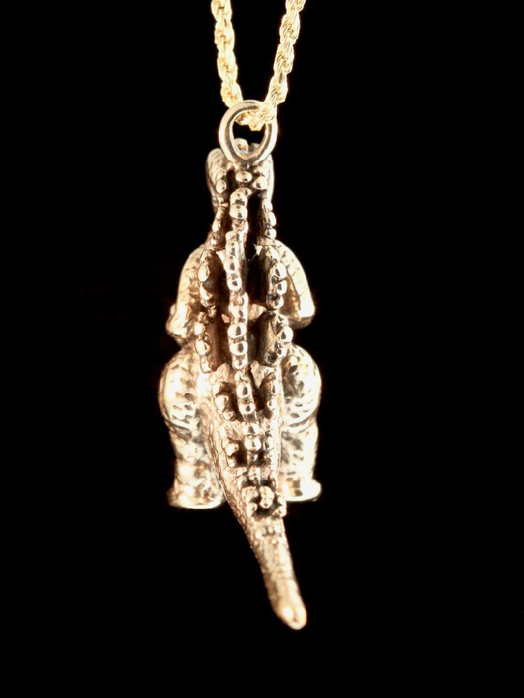 Godzilla Necklace 14K Gold Godzilla Charm Godzilla Pendant | Etsy