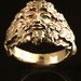 Green Man Ring 14k Gold Oak Leaf and Acorn Ring Leaf Man With Tsavorite ...
