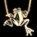 Gold Frog Necklace 14k Gold Tree Frog Charm Frog Pendant Frog Jewelry ...