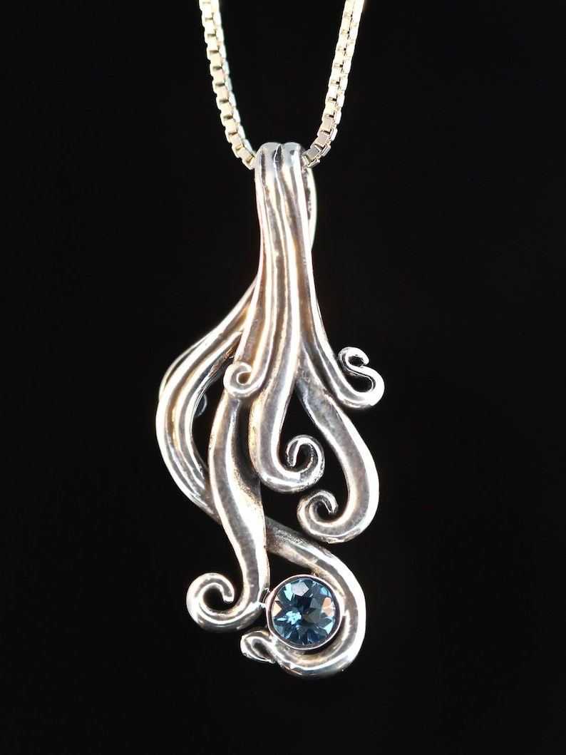 Wave Necklace Silver Waterfall Jewelry Cascade Waterfall - Etsy