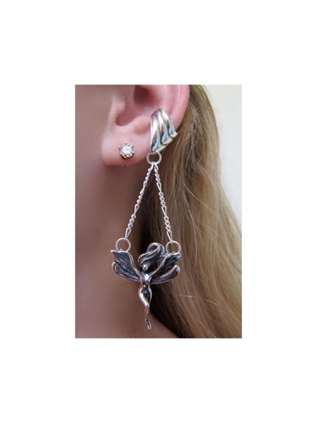 Fairy Ear Cuff Silver - Dancing Fairy Ear Cuff Chevron - Fair Earring ...