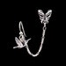 Hummingbird and Fuchsia Flower Ear Cuff Bajoran Silver Flower Ear Cuff ...