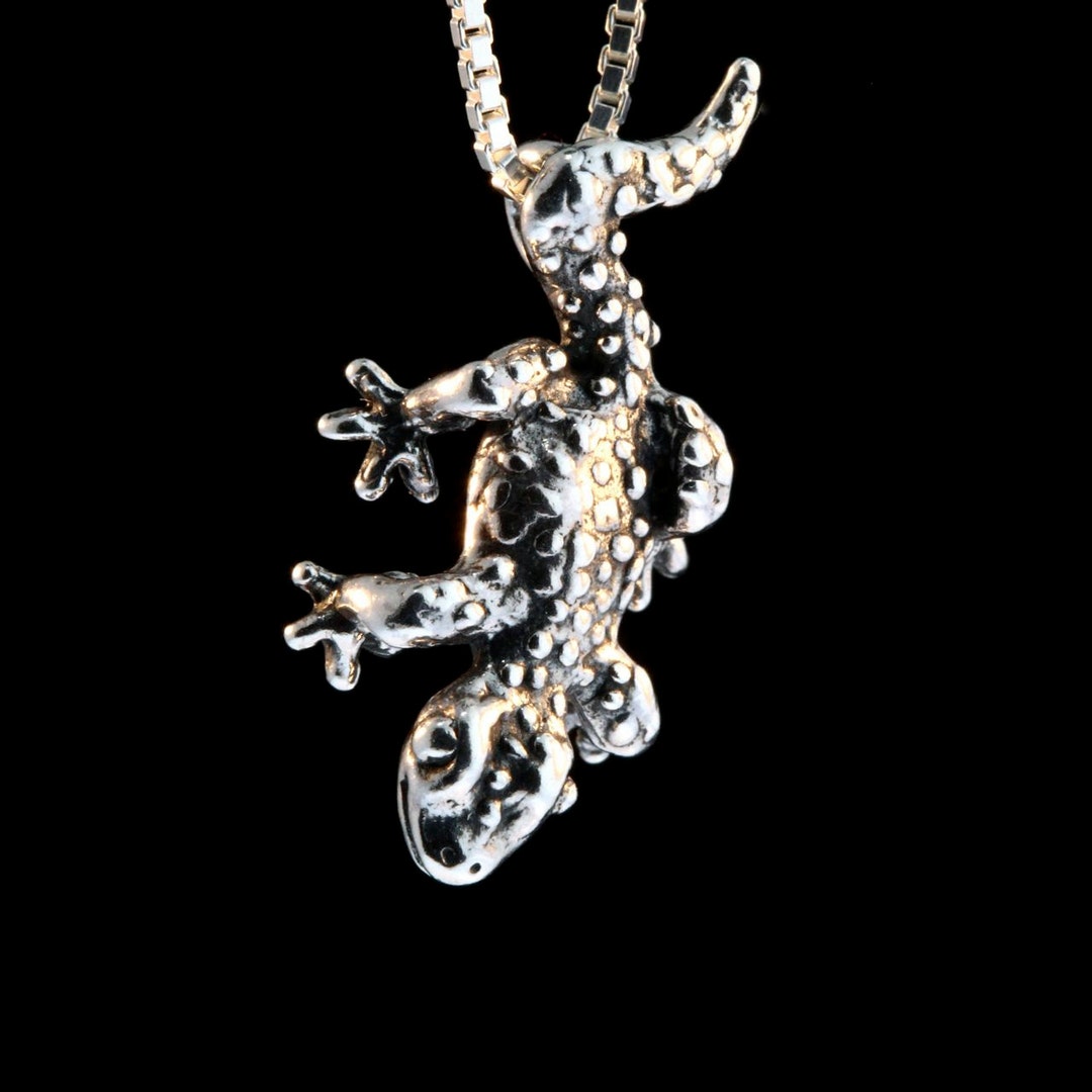 Silver Leopard Gecko Charm Gecko Jewelry Lizard Jewelry Lizard Necklace ...