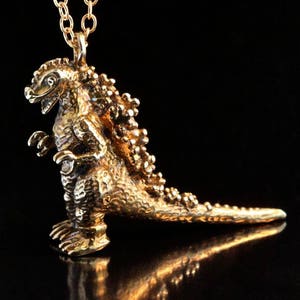Godzilla Pendant - Bronze - Cosplay Jewelry - Godzilla Accessories - Etsy