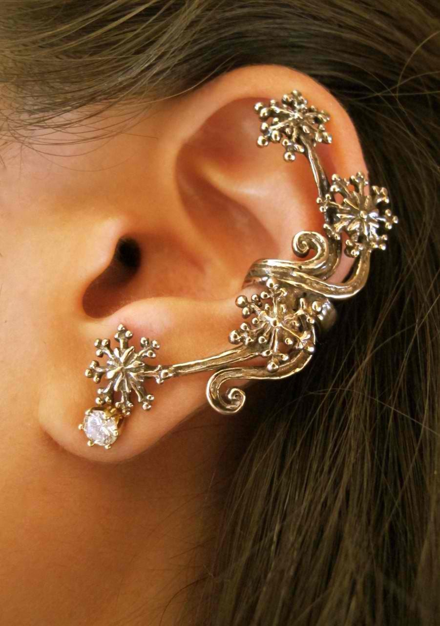 Star Ear Cuff Bronze Star Earring Starburst Ear Cuff Star - Etsy