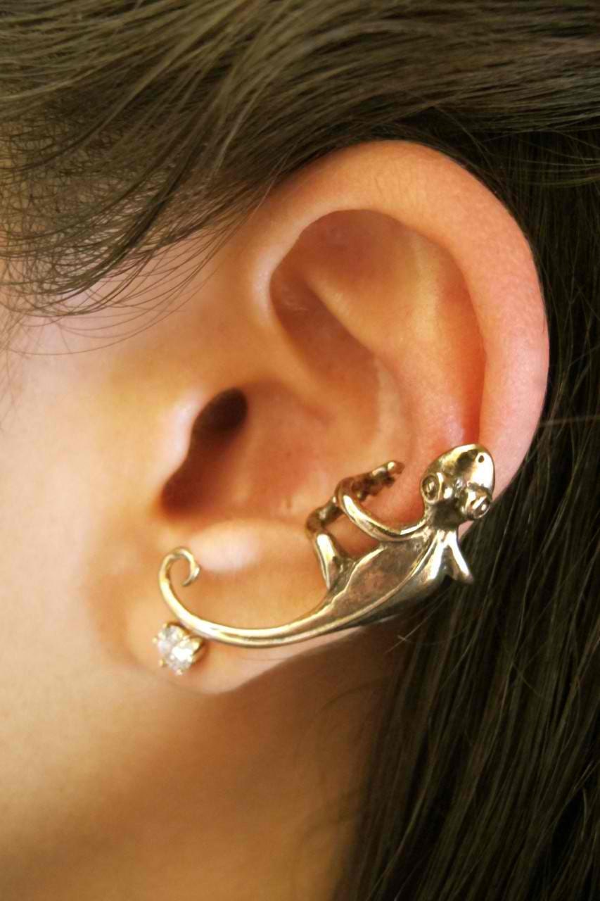 Ear Cuff Ear Wrap Lizard Earring Gecko Ear Cuff Bronze Lizard - Etsy