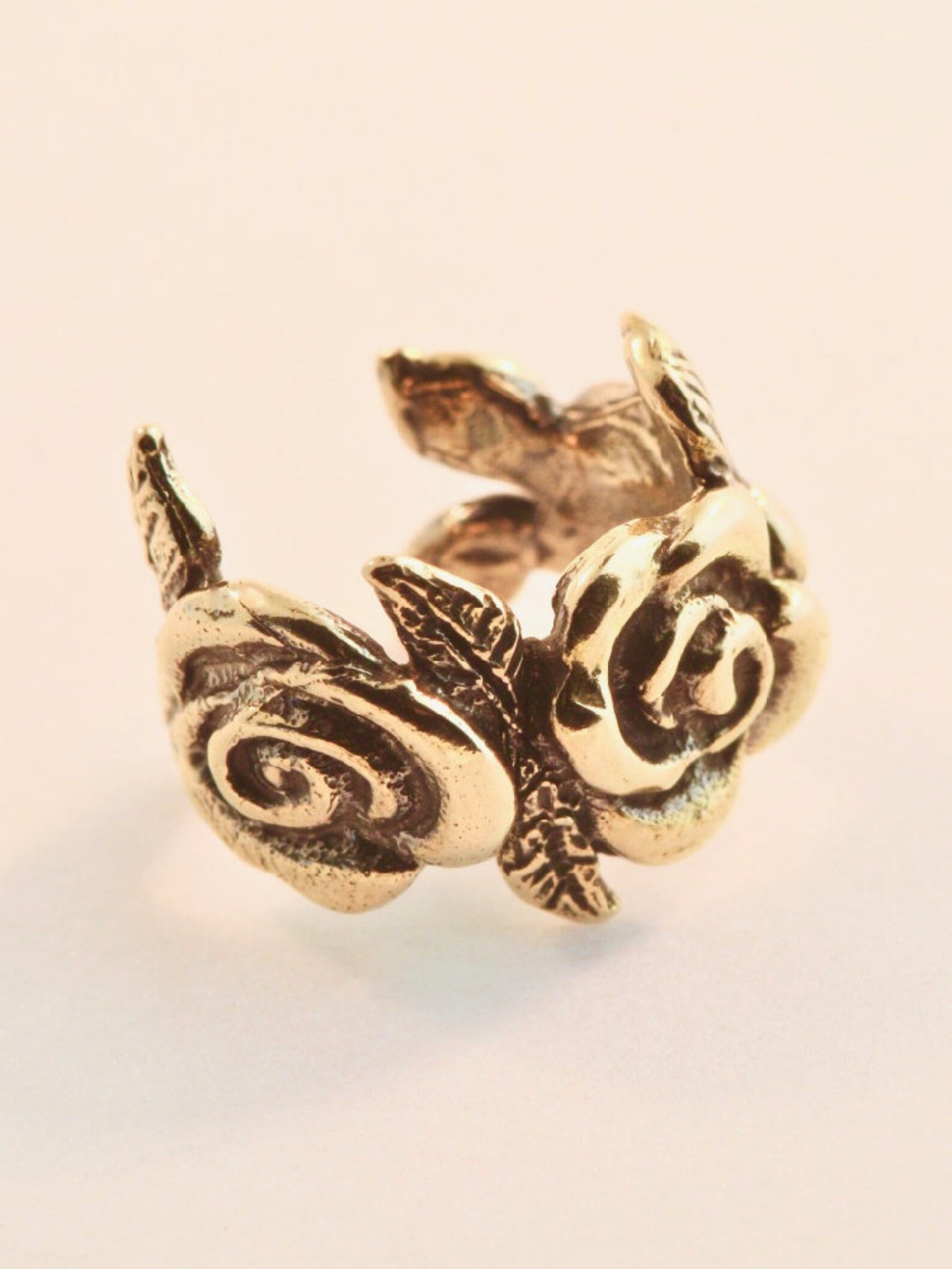 Gold Ear Cuff Rose Ear Cuff Solid 14K Gold Rose Jewelry Rose Earring ...