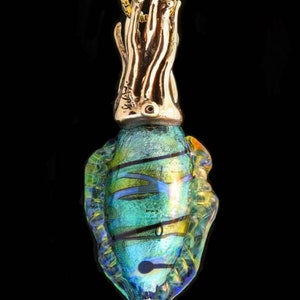 14k Gold Cuttlefish Necklace Gold Squid Necklace Gold Tentacle Necklace ...