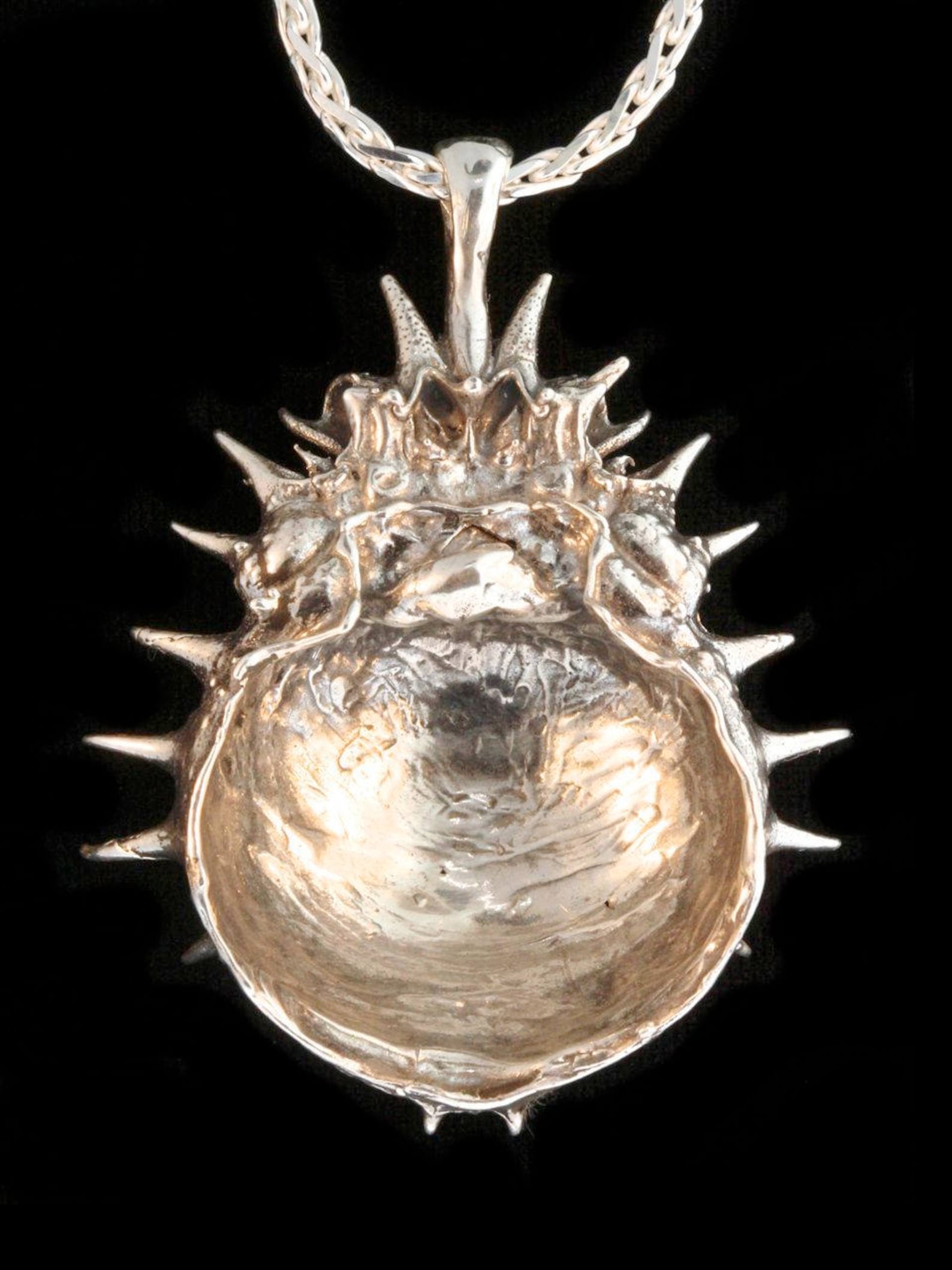 Crab Jewelry Crab Pendant Gemstone Crab Shell Seashell Necklace Beach ...