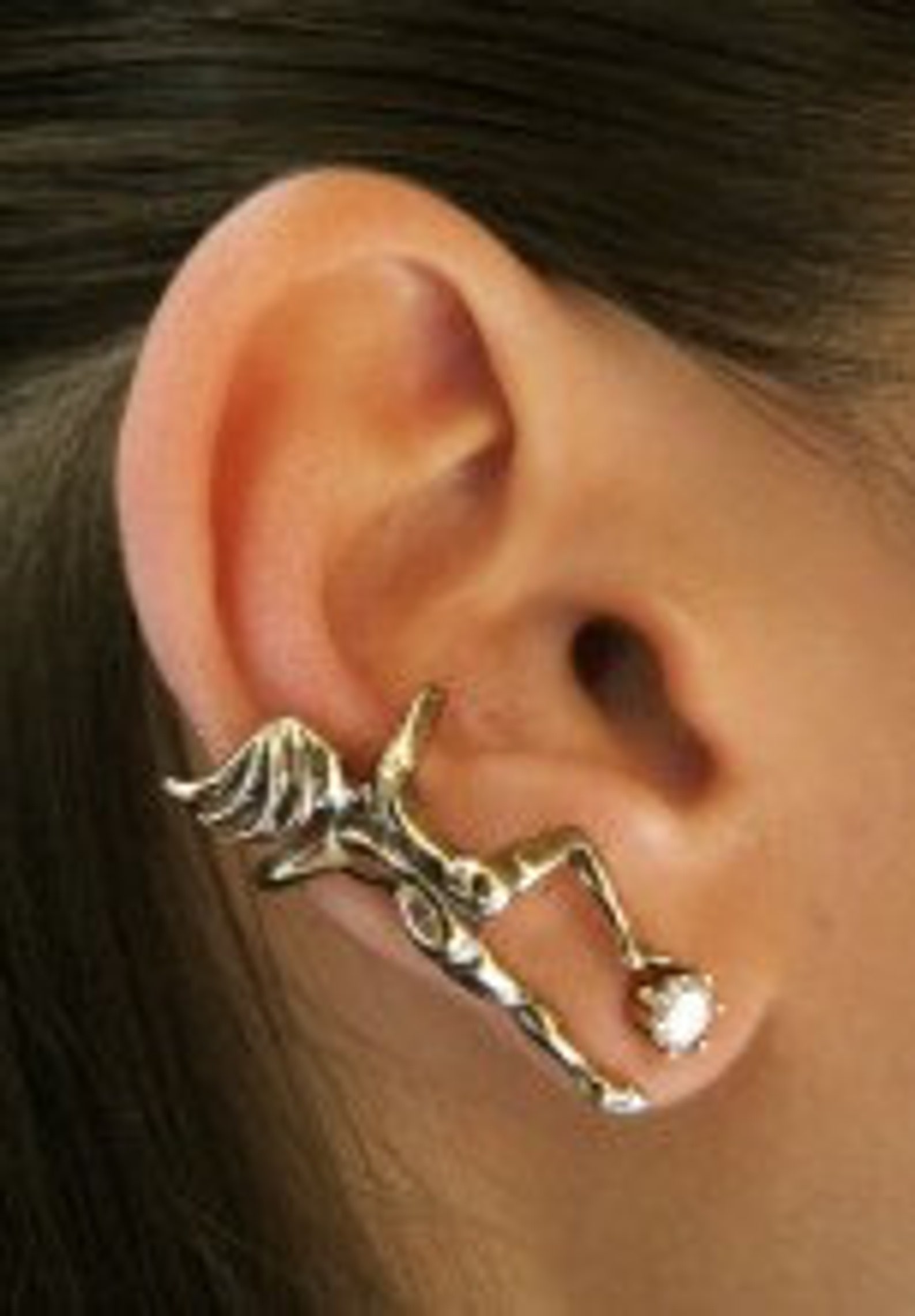 People Ear Cuff Woman Ear Cuff Bronze Ear Woman Ear Cuff - Etsy