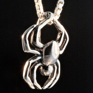 Spider Necklace Silver Spider Charm Spider Jewelry Small Silver Spider ...