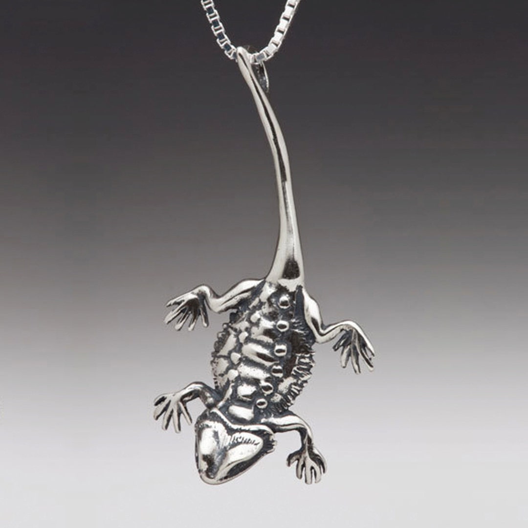 Lizard Necklace Bearded Dragon Necklace Silver Bearded Dragon Charm ...