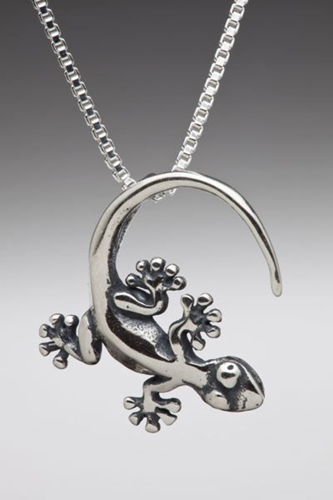 Gecko Necklace Gecko Jewelry Gecko Charm Lizard Necklace | Etsy