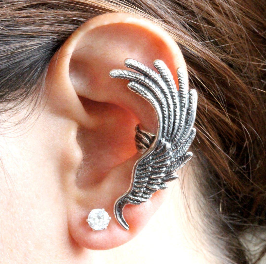 Angel Wing Ear Cuff Wing Earring Wing Jewelry Bird Jewelry Feather ...