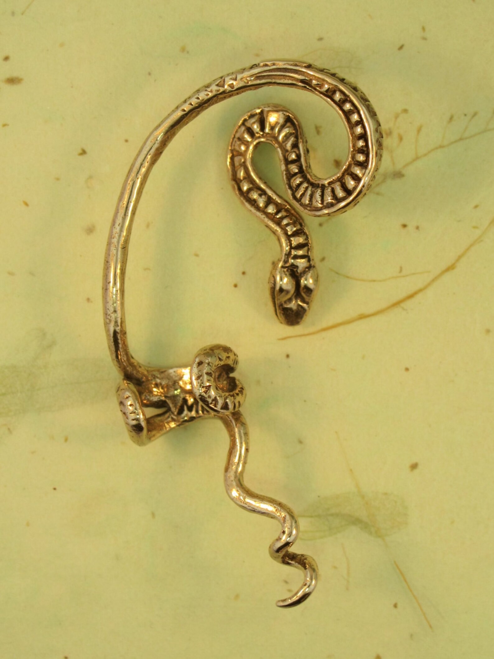 Snake Ear Wrap Mummy Ear Wrap Snake Ear Cuff Bronze Python Snake Ear ...