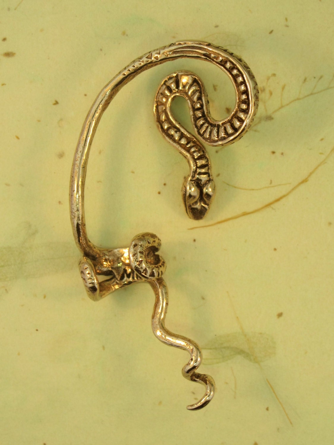 Snake Ear Wrap Mummy Ear Wrap Snake Ear Cuff Bronze Python Snake Ear ...