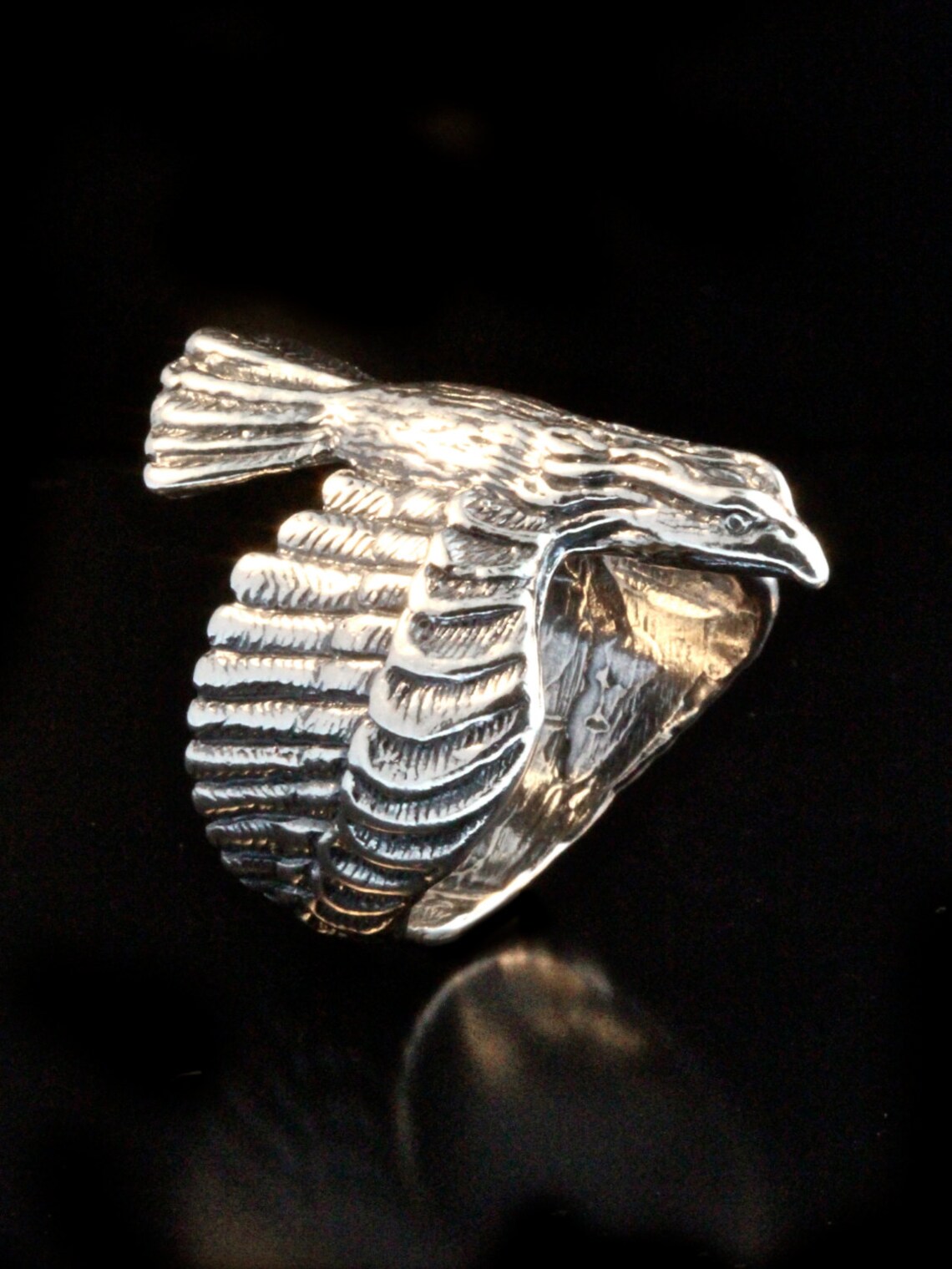 Eagle Ring Silver Eagle Jewelry Bird Ring Bird Jewelry Silver - Etsy