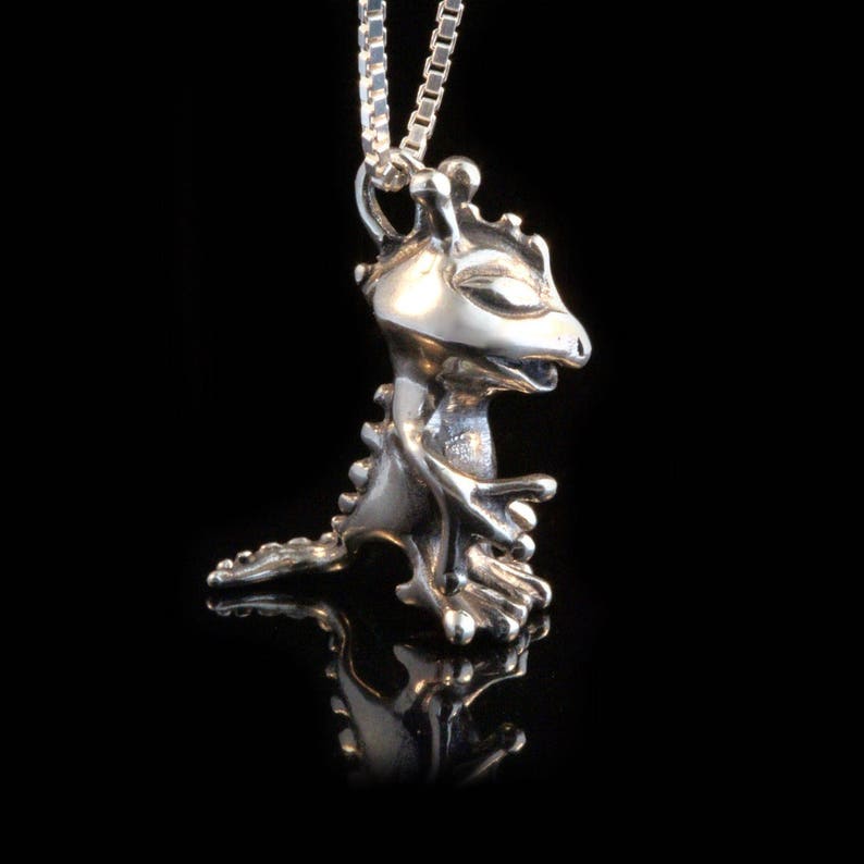 Reptile Alien Charm Alien Necklace Martian Jewelry UFO Charm | Etsy