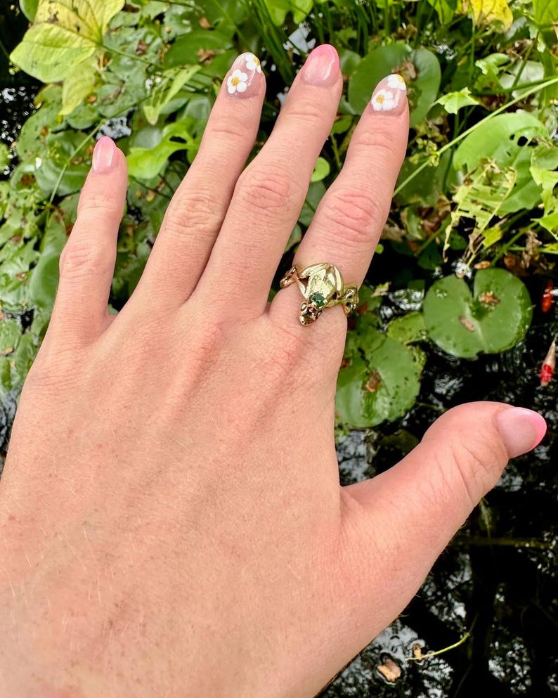 Enchanted Frog Prince Ring - Solid 14k Gold - Prince Charming Ring - Etsy