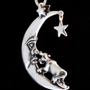 Cow Jumping Over the Moon Charm Pendant Silver Mother Goose Nursery ...