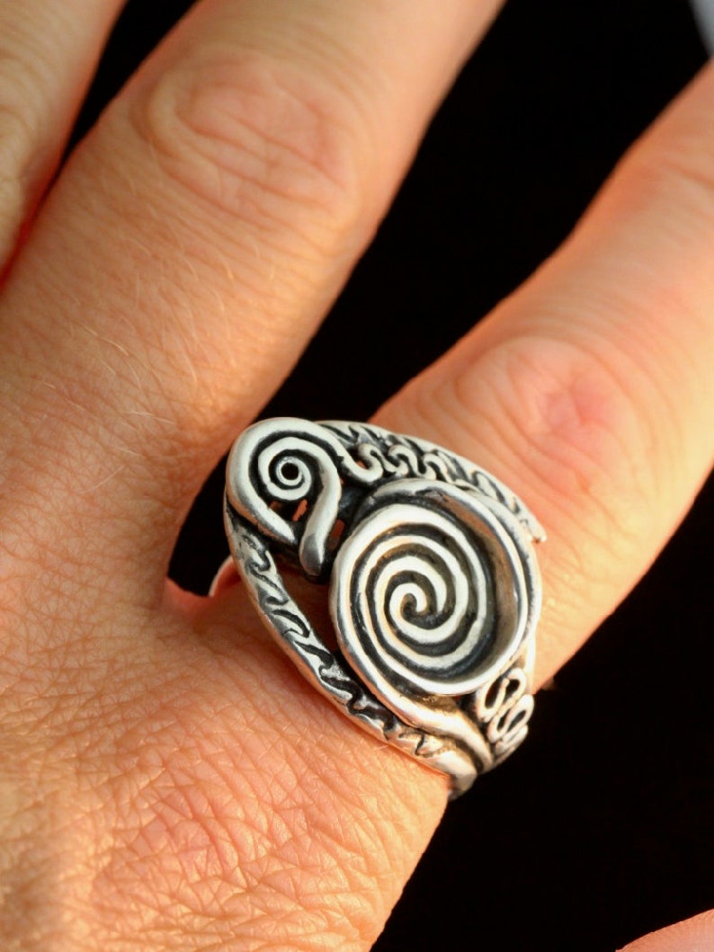 Galaxy Ring Silver Galactical Ring Abstract Spiral Star Galaxy ...