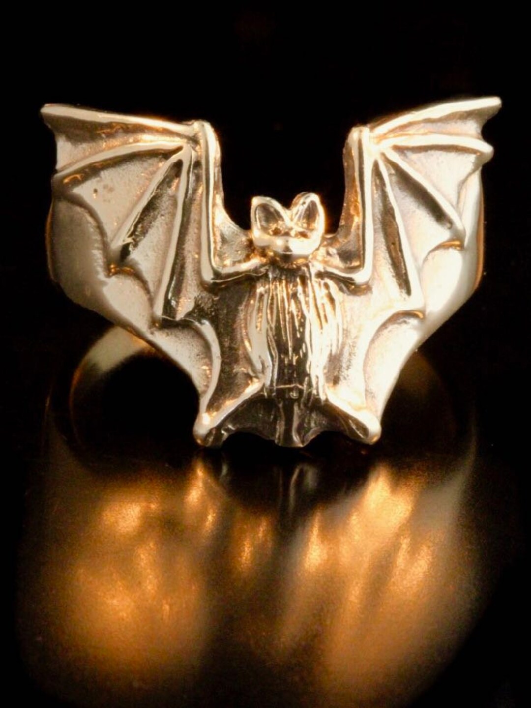 Bat Ring Gold - Bat Flight Ring - Bat Jewelry Gold Bat - Halloween ...